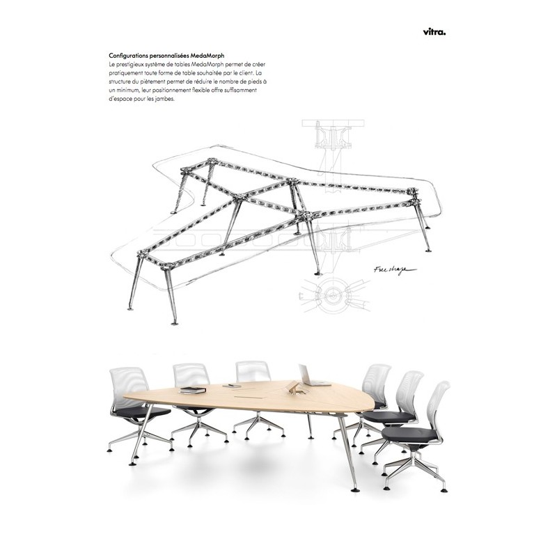 MedaMorph 160x80 Table reunion Vitra - UBER-MODERN